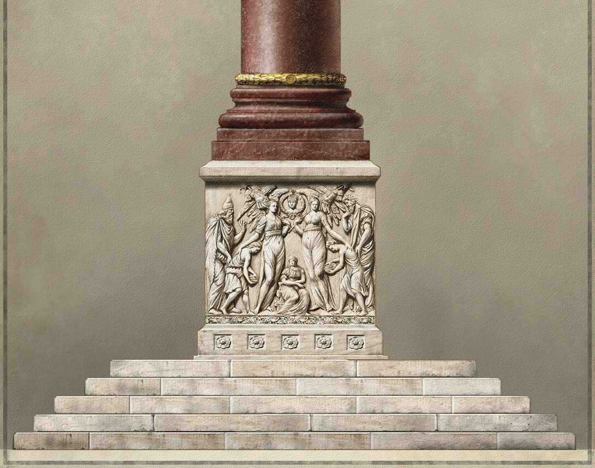 An Artist’s Rendering of Constantine’s Column Through the Ages ...